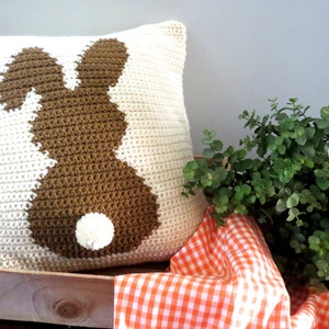 Crochet Pattern Bunny Pillow Crochet Pillow Crochet DIY Decoration ...