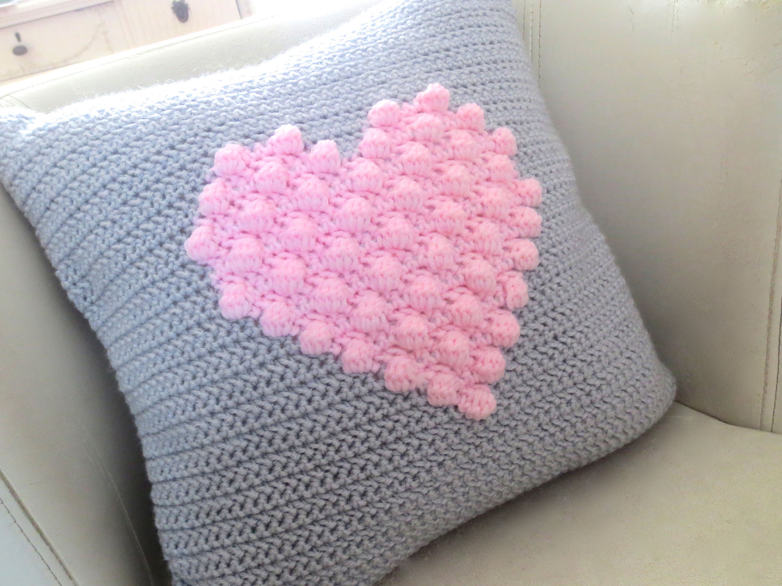 Crochet Pattern Heart Pillow Crochet Pillow Crochet DIY | Etsy