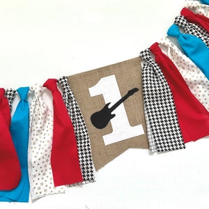 ONE Rocks Birthday Banner Highchair High Chair Rock and Roll - Etsy