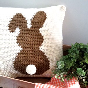 Crochet Pattern Bunny Pillow Crochet Pillow Crochet DIY Decoration ...