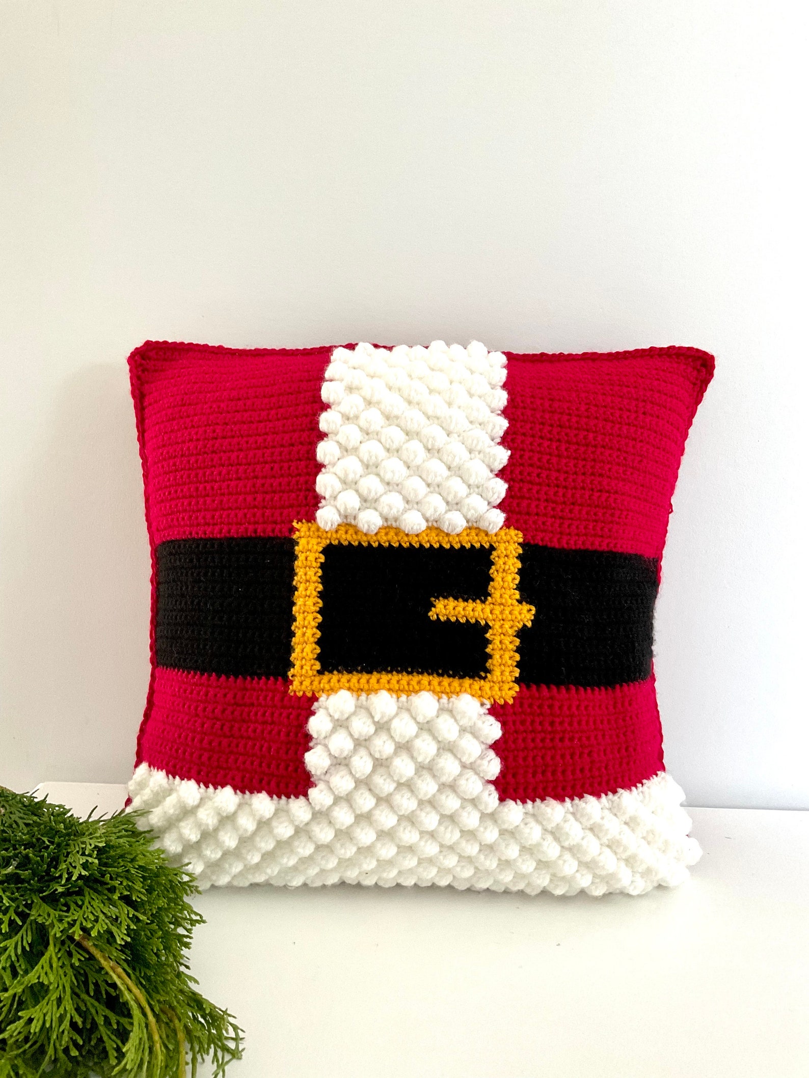 Santa Crochet Pillow Pattern Christmas Santa Claus Crochet | Etsy