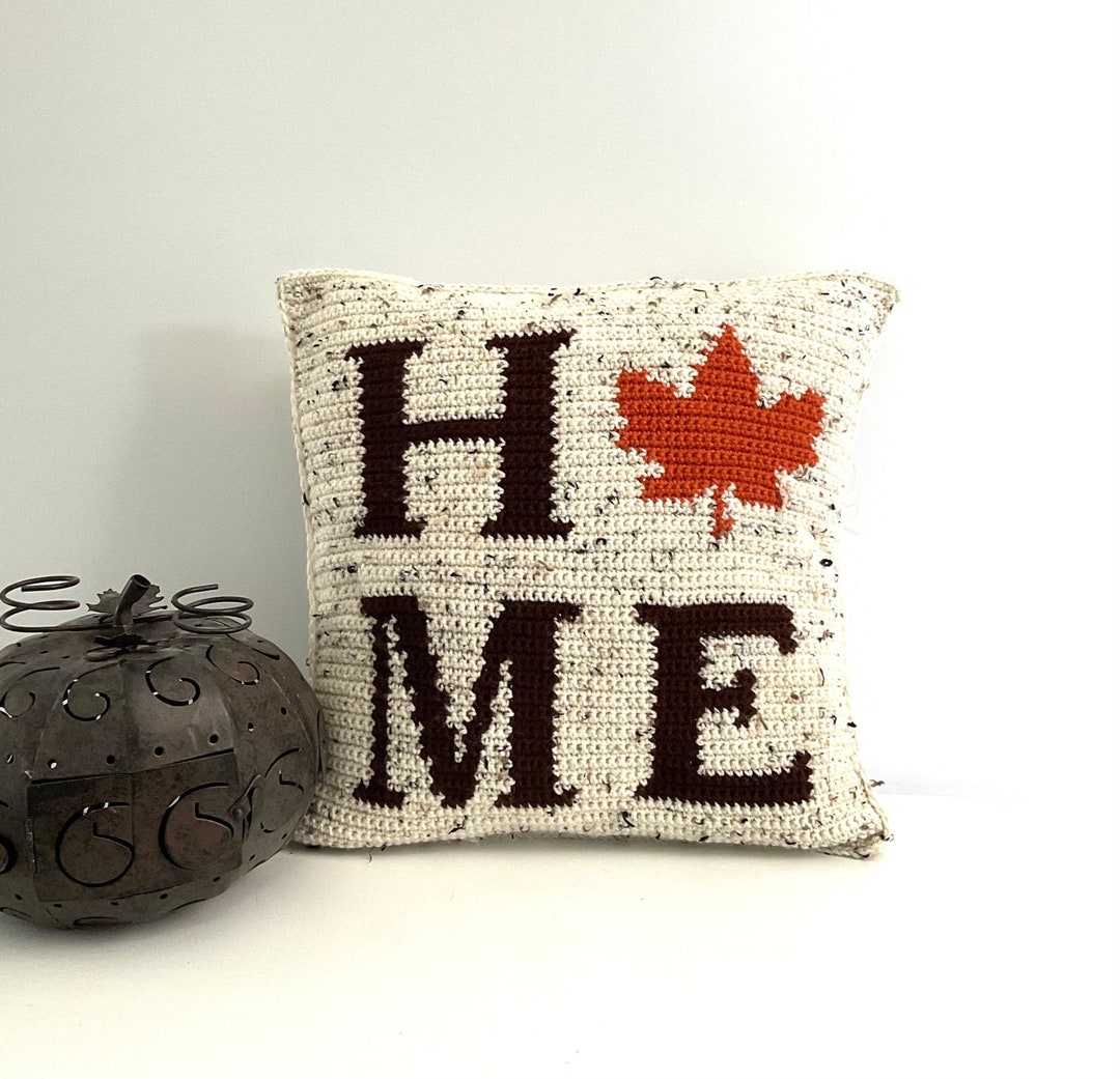 FALL Crochet Pillow Pattern Crochet Pillow DIY Farmhouse Home Decor ...