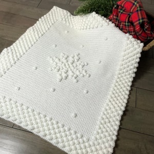 Christmas Crochet Baby Blanket Pattern Snowflake Little Snowflake ...