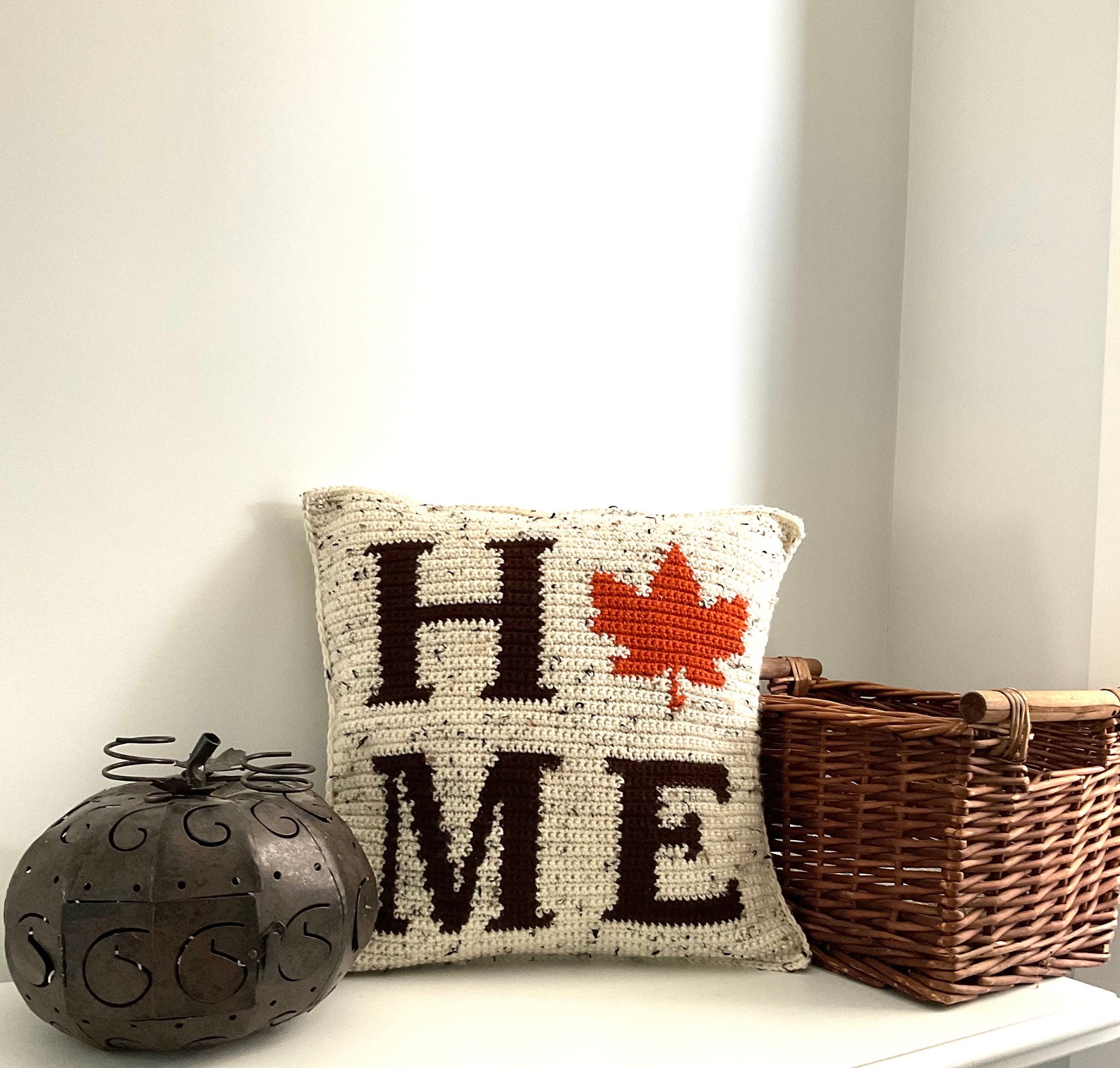 FALL Crochet Pillow Pattern Crochet Pillow DIY Farmhouse Home - Etsy