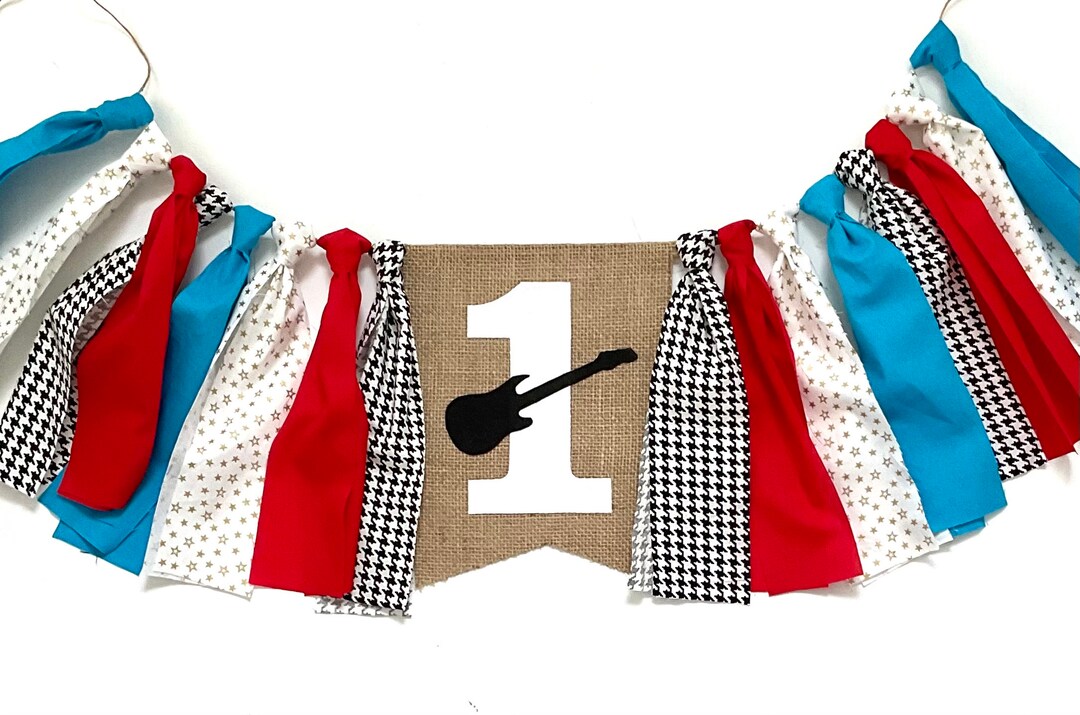 ONE Rocks Birthday Banner Highchair High Chair Rock and Roll - Etsy