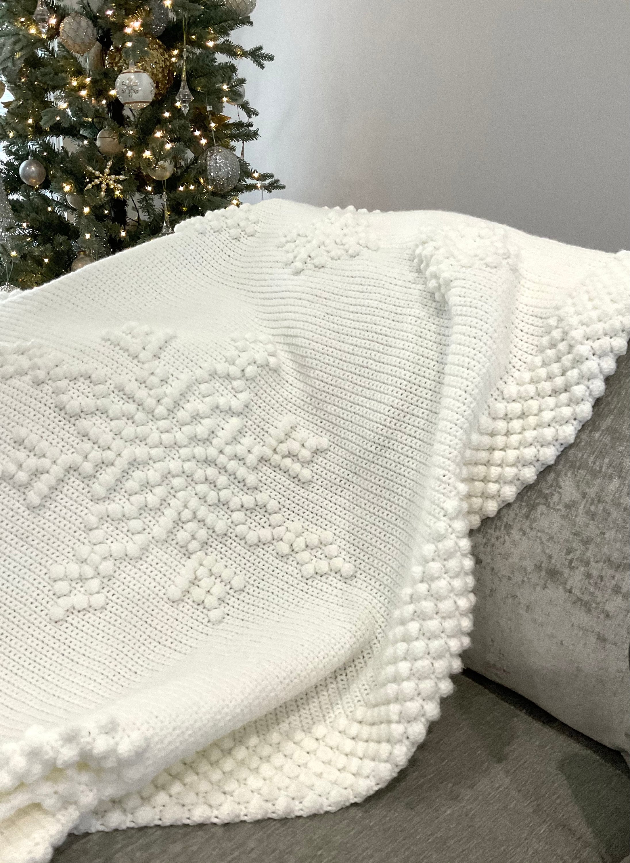 Christmas Crochet Blanket Pattern Snowflake Let It Snow Winter - Etsy