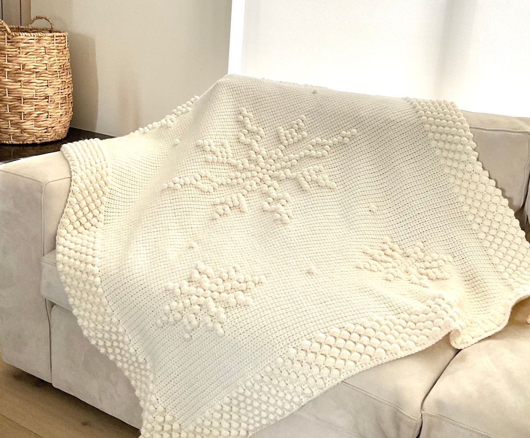 Christmas Crochet Blanket Pattern Snowflake Winter Let It Snow Crochet ...