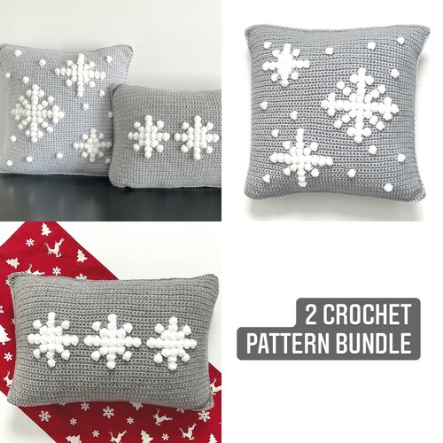 Christmas Crochet Pillow Pattern Snowflake Crochet Pillow DIY - Etsy