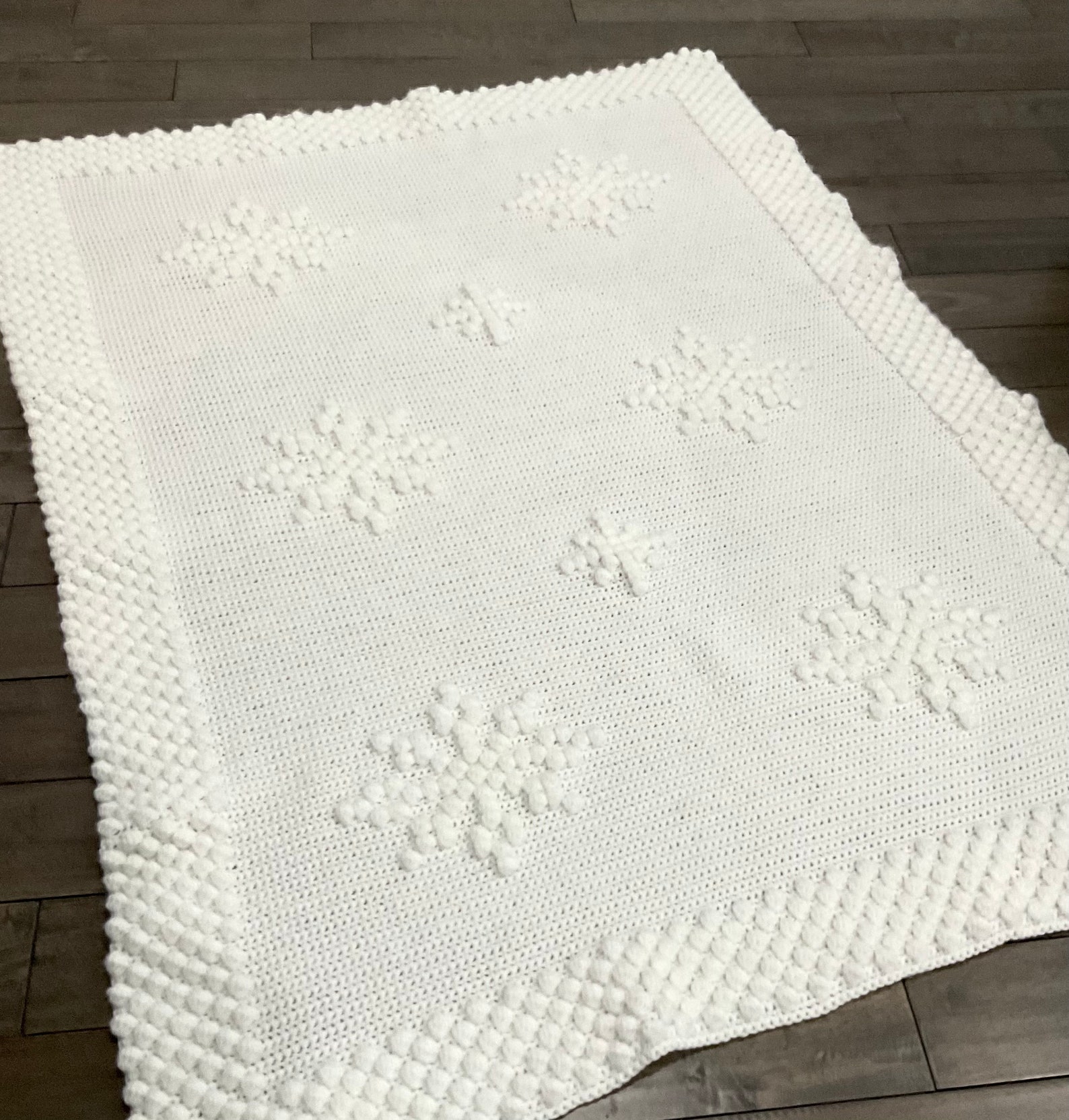 Christmas Crochet Blanket Pattern Snowflakes Let It Snow Winter Crochet ...