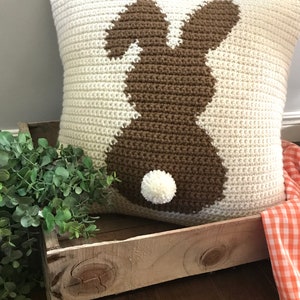 Crochet Pattern Bunny Pillow Crochet Pillow Crochet DIY Decoration ...
