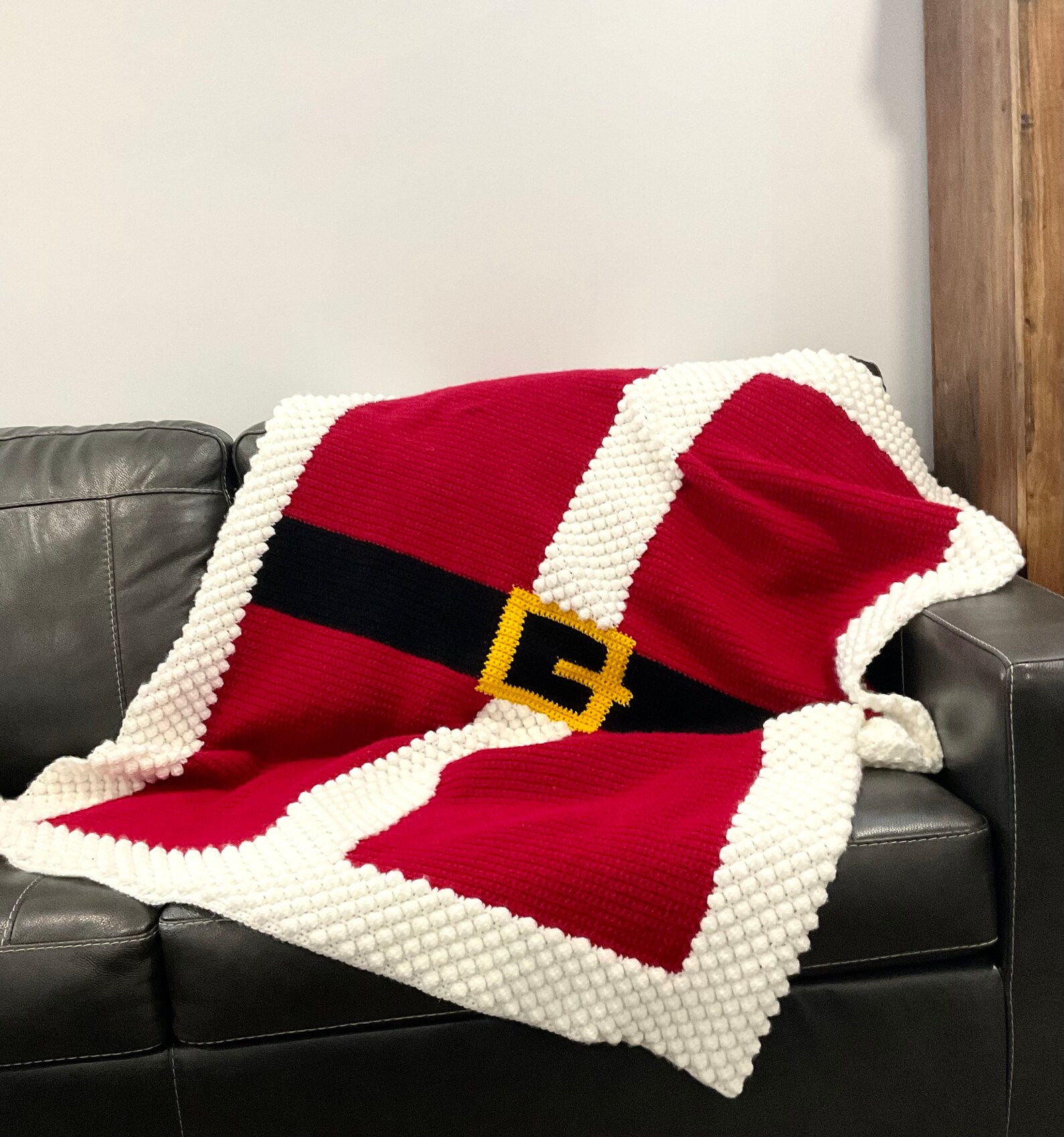 Santa Crochet Blanket Pattern Christmas Crochet DIY Farmhouse Santa ...