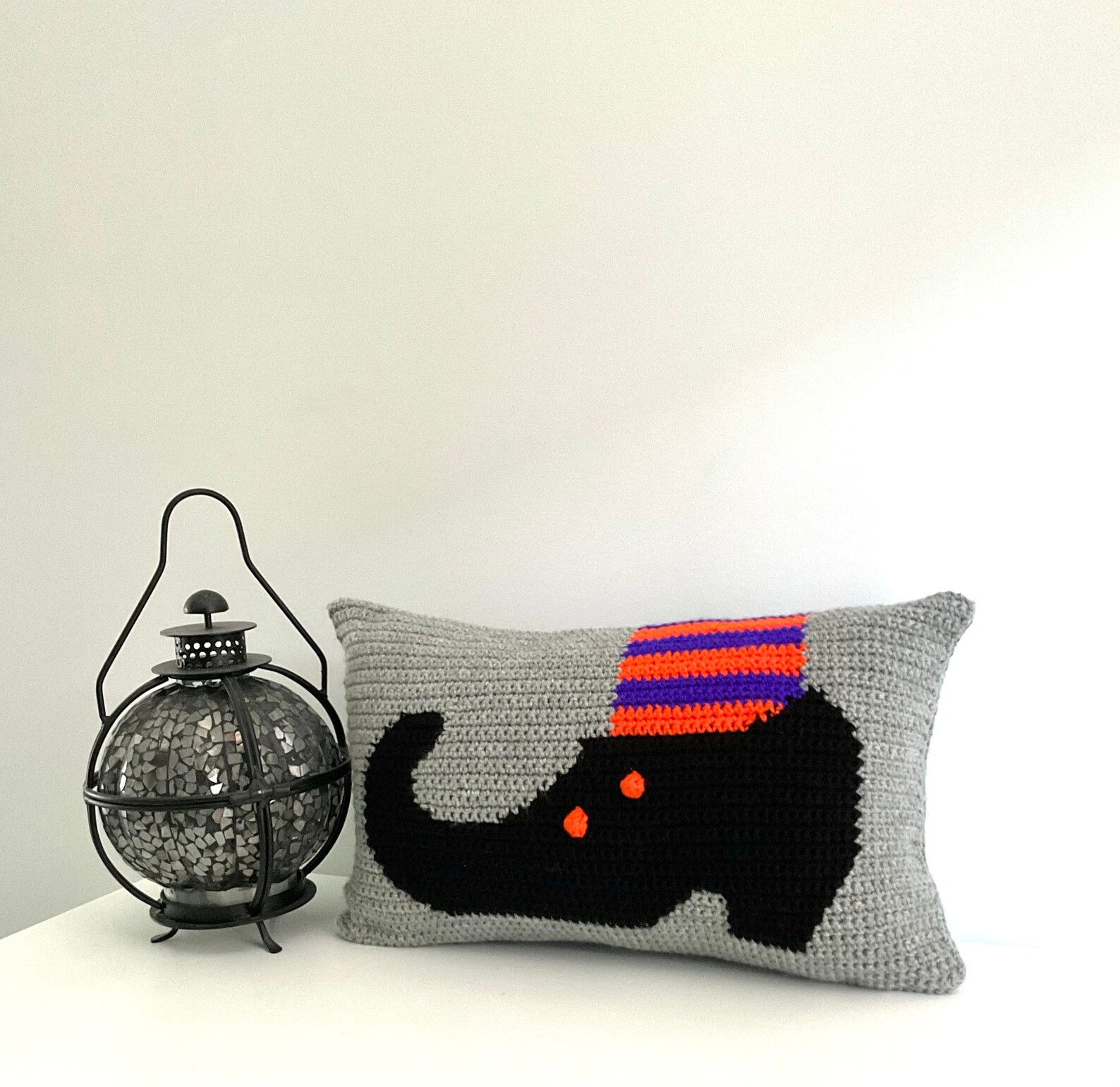 Fall Crochet Pillow Pattern Crochet Pillow Halloween Witch Hocus Pocus ...