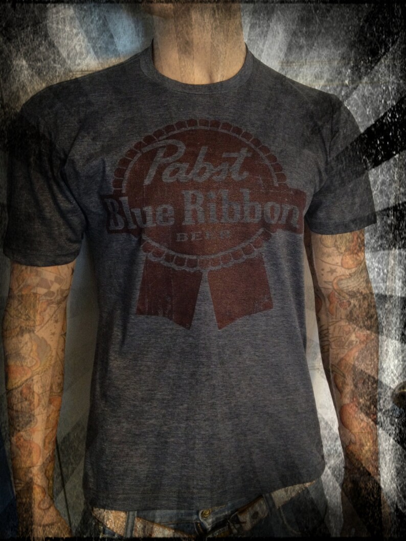 Pabst Blue Ribbon Vintage Look T Shirt All Sizes Small Medium Large XL ...