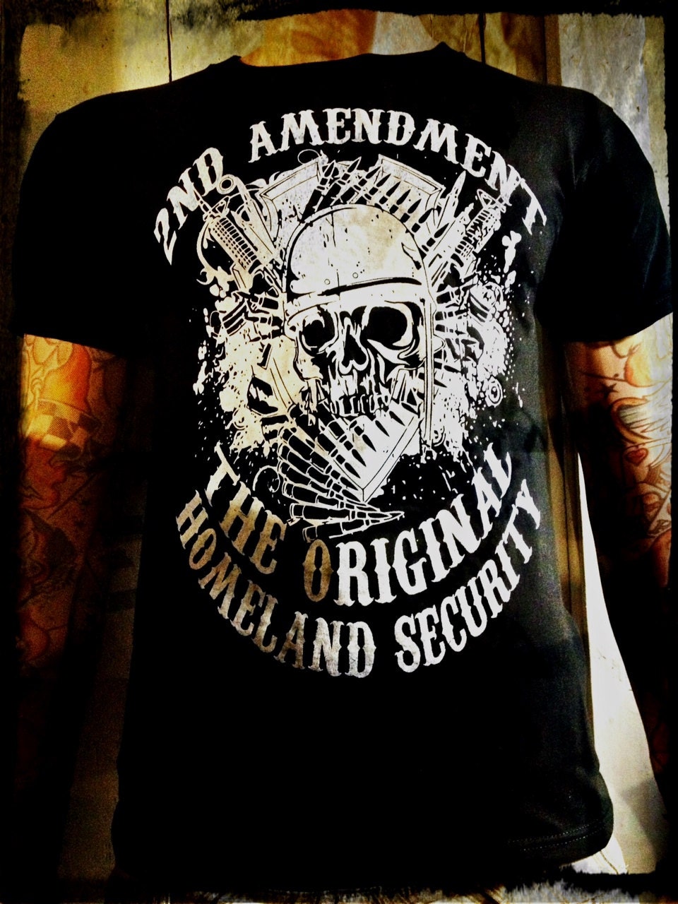 2nd Amendment T-shirt: Homeland Security Skull Graphic Tee - Etsy