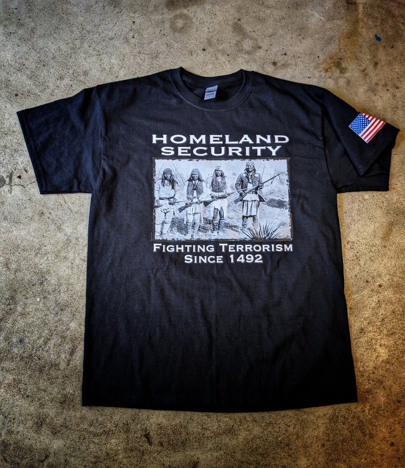 Homeland Security Native American Shirt plus sleeve print All | Etsy