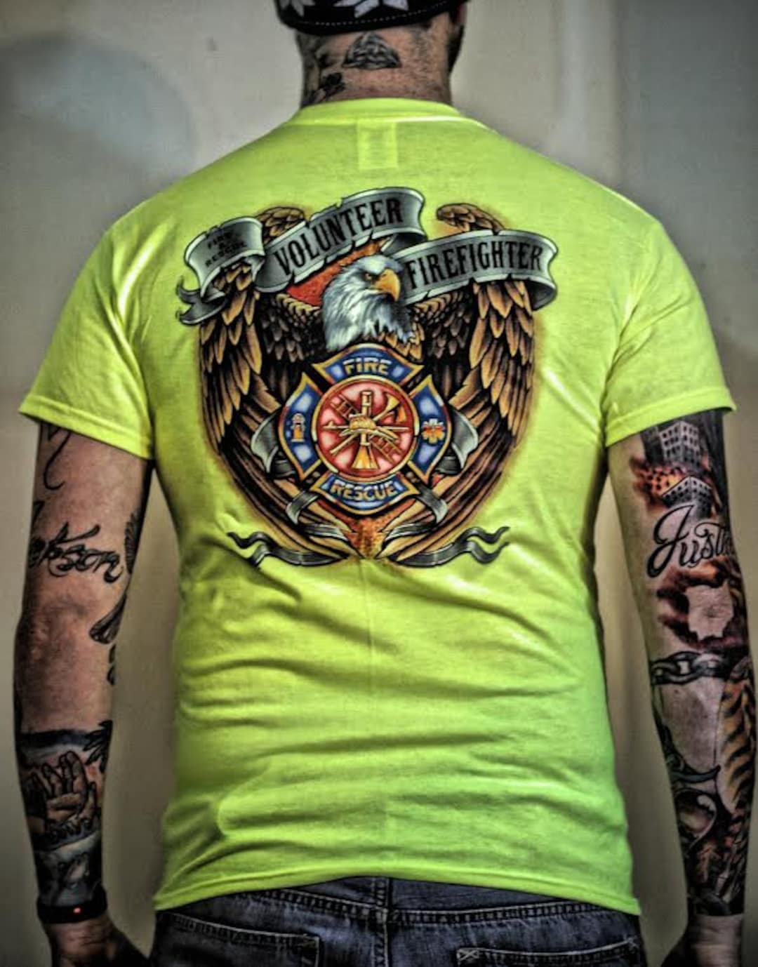 Firefighter Fire Department Safety Green T Shirt All Sizes (15) - Etsy