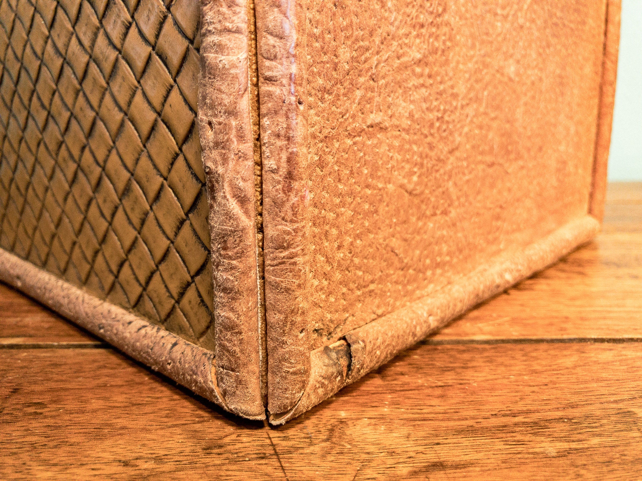 Vintage Asian Oriental Style Leather Storage Chest With Domed Top ...