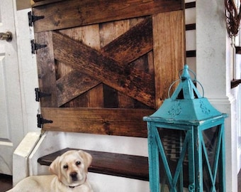 Rolling Baby Gate, Farmhouse Dog Gate Barn Door Baby Gate, Barn Door ...