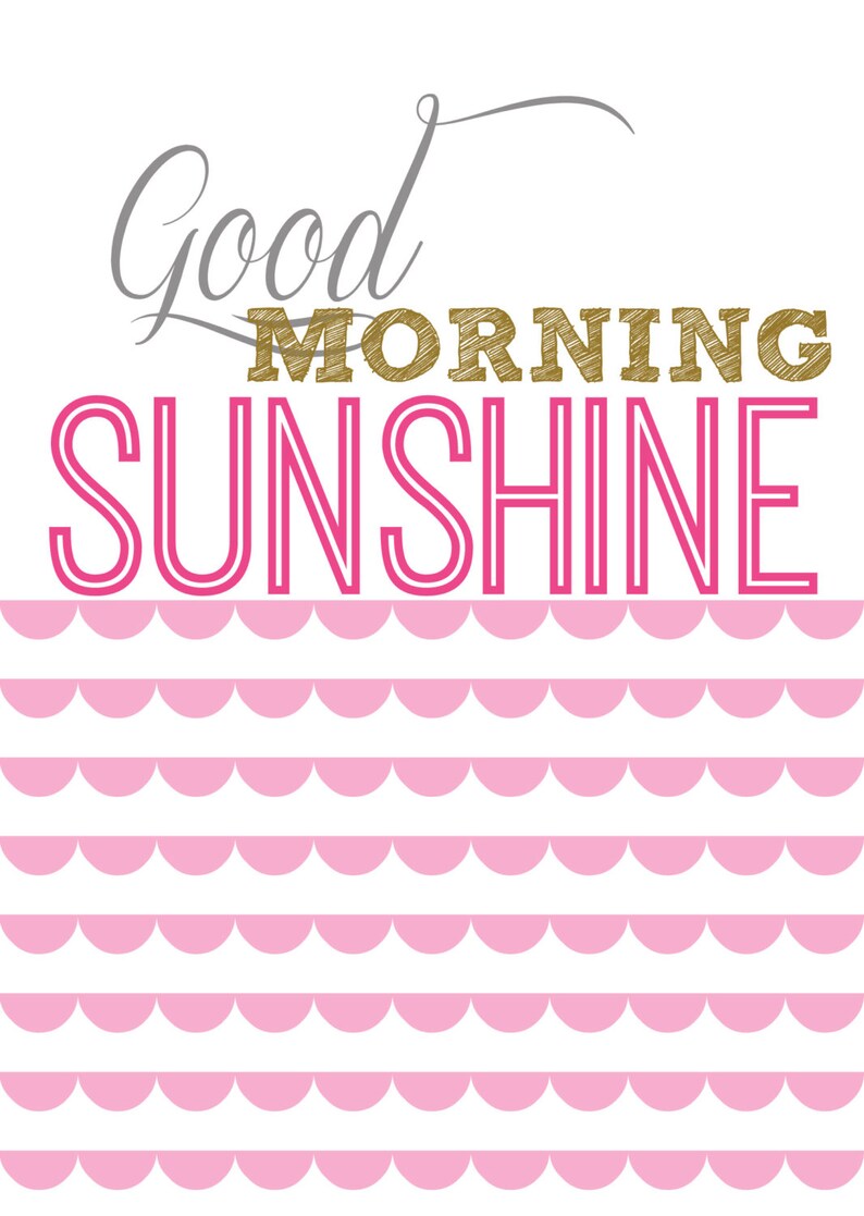 Sunshine, Good Morning, Printable, Printable Art, Instant Download ...