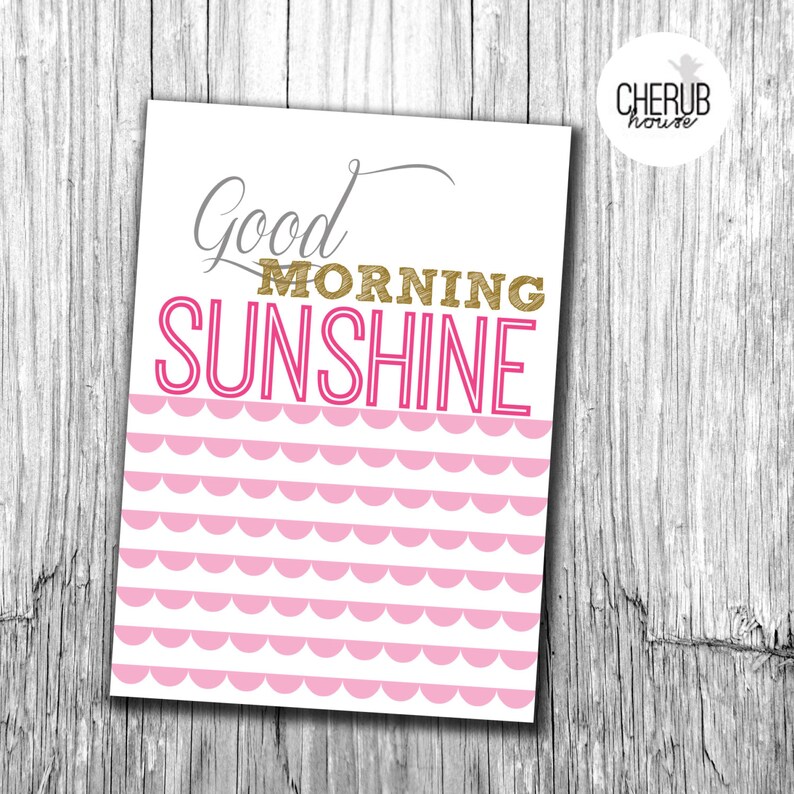 Sunshine, Good Morning, Printable, Printable Art, Instant Download ...