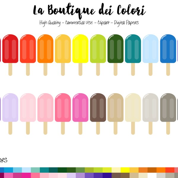 Popsicle Clipart - Etsy