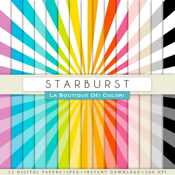 Paper Paper, Party & Kids Scrapbooking SALE Sunburst Pattern Starburst ...