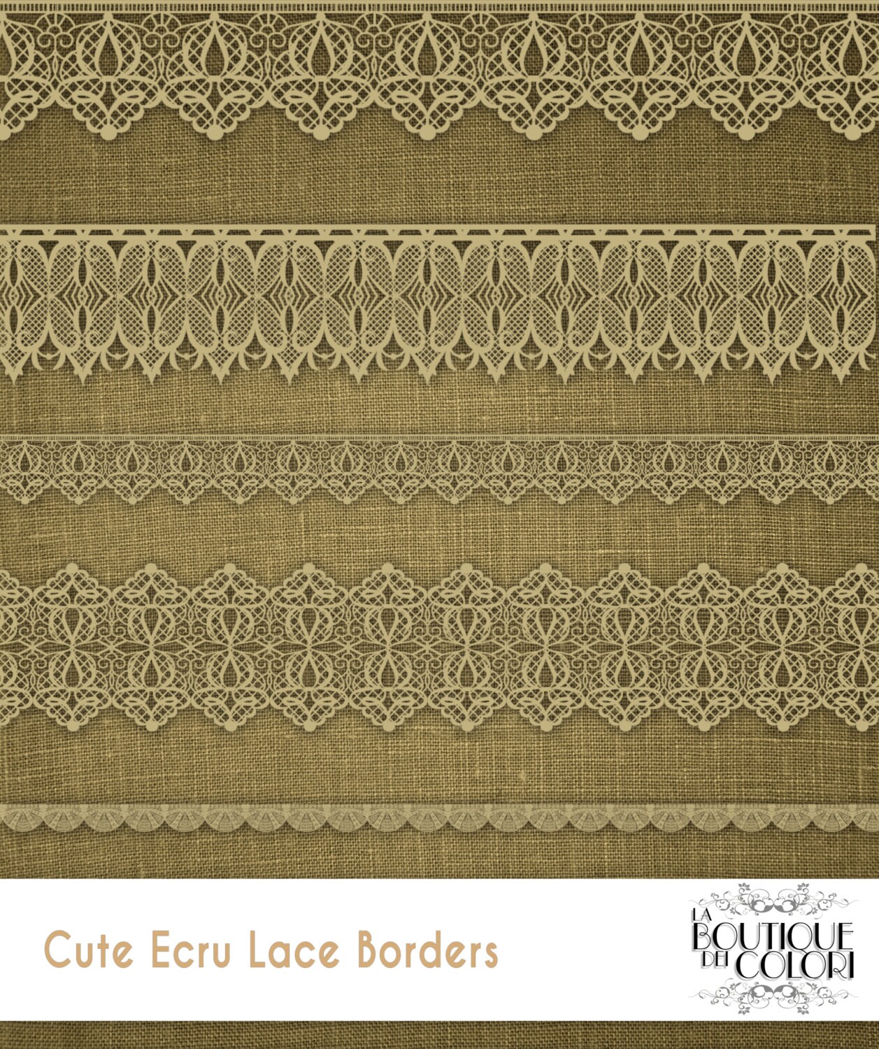 Cream Lace Border Clip Art