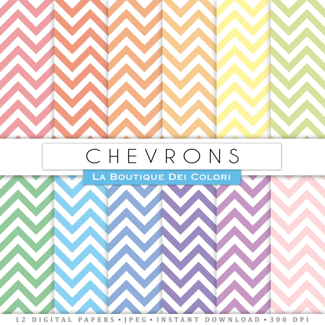 Chevron Digital Paper Pastel Chevron Digital Papers. Chevron - Etsy