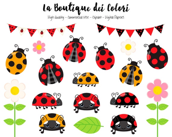 Red Ladybug Clipart, Cute Graphics PNG, Ladybird, Bugs, garden flowers ...