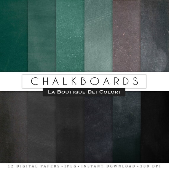 22 Real Chalkboard digital paper Black and Green Printable Digital ...