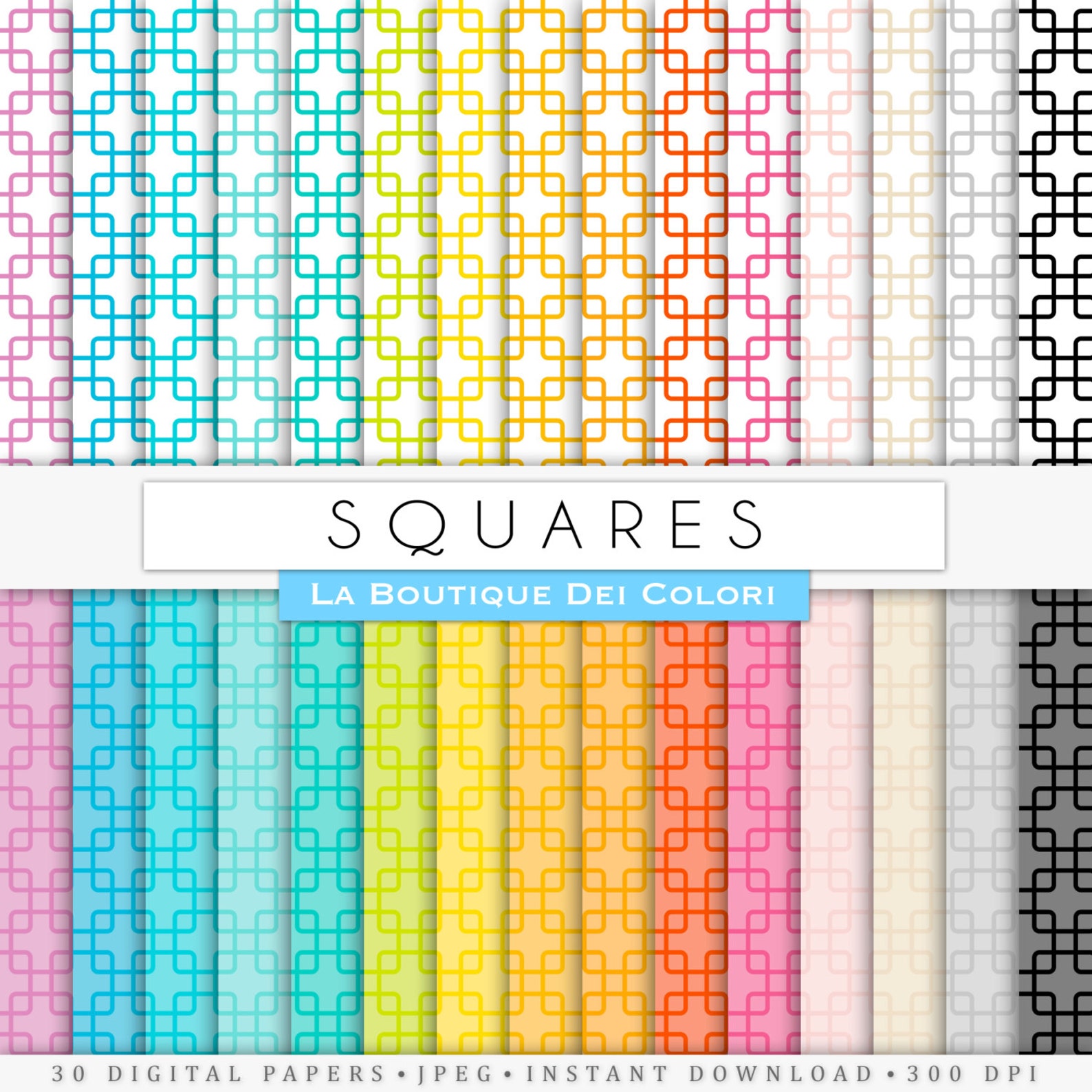 Scrapbooking Cross Hatch Digital Paper All Colors Squares - Etsy