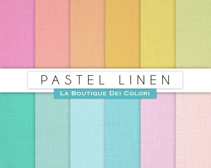 Pastel Linen Digital Paper, Linen Backgrounds Textures Soft Colors Red ...