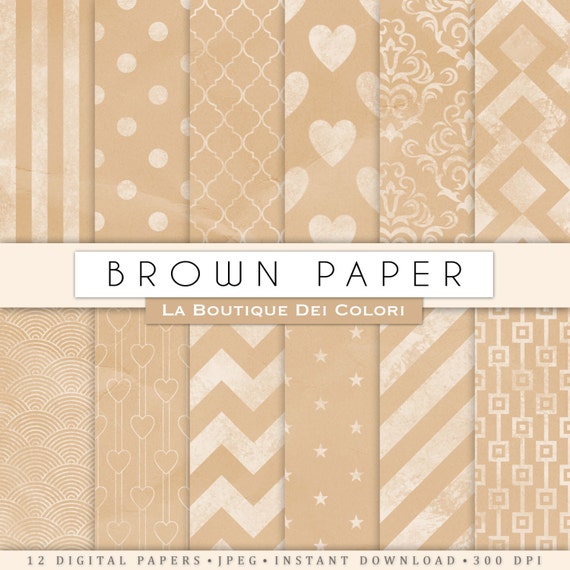 Paper digital paper white paper patterns digital paper Brown beige ...