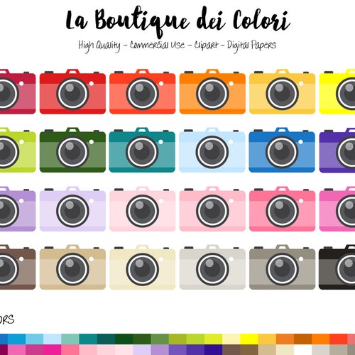 50 Rainbow Camera Clip Art Cute Digital Illustrations PNG - Etsy UK
