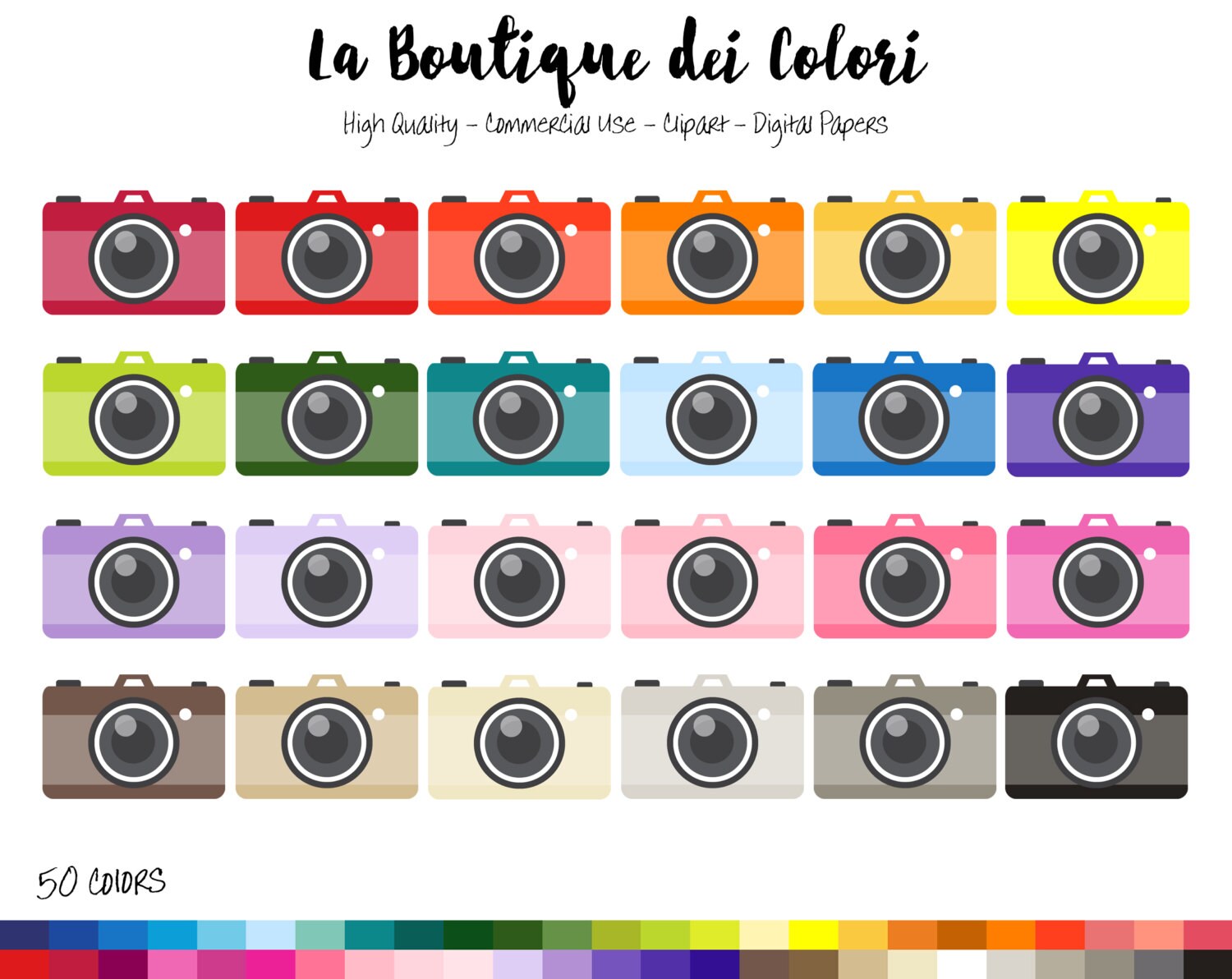 50 Rainbow Camera Clip Art Cute Digital Illustrations PNG - Etsy UK
