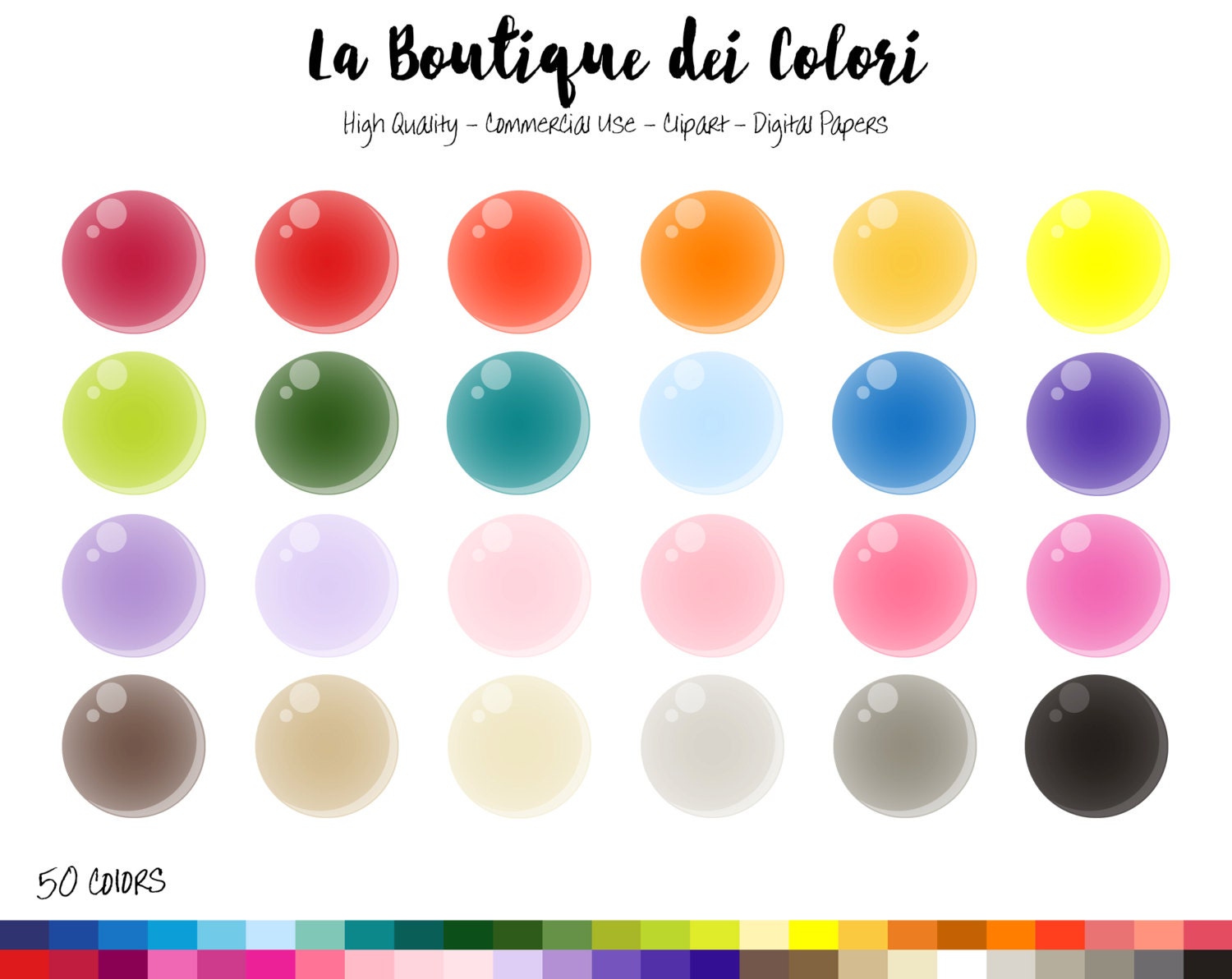 Colourful Bubbles Clip Art
