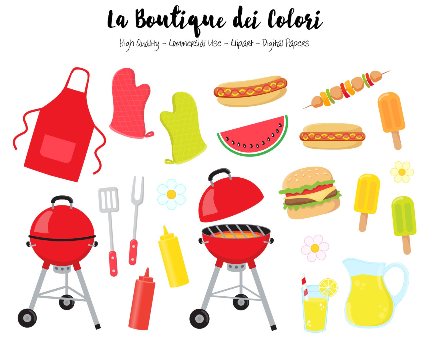 Grilling Hot Dogs Clipart