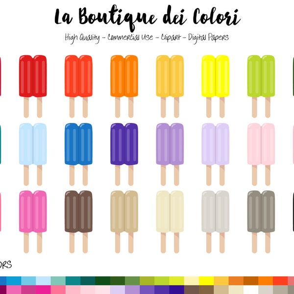 Popsicle Clipart - Etsy