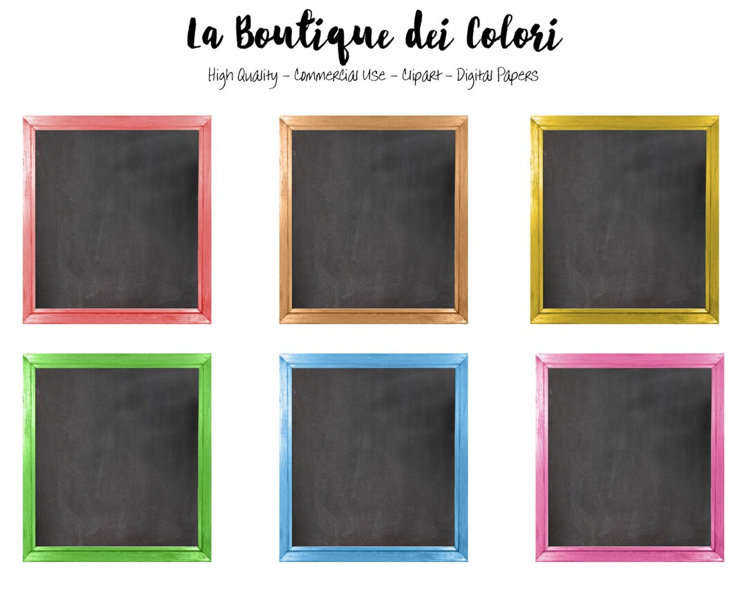 Framed Chalkboards Tags Digital Clip Art. Chalkboard Clipart Printable ...