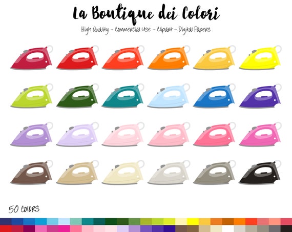 50 Rainbow Clothes Iron Clip art, Colorful Digital Graphics PNG ...