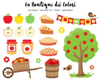 Apple Pie Clipart | Etsy