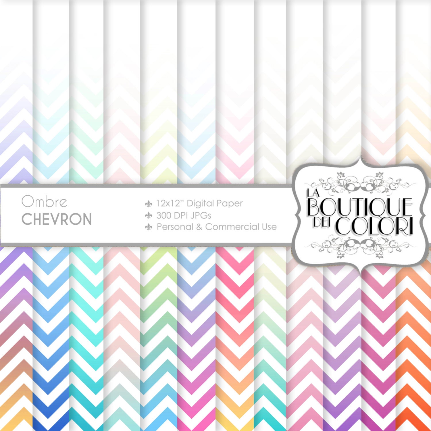 Ombre Chevron Backgrounds