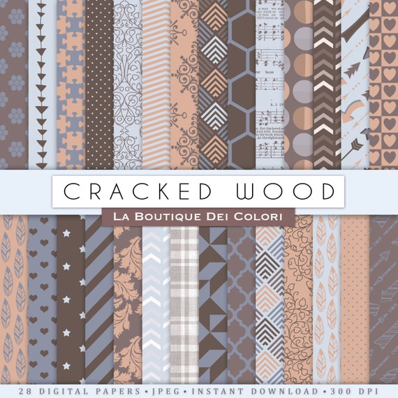 Brown Digital Paper. Digital Scrapbook paper brown, camel and grey ...
