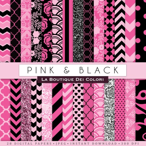 Pink Digital Paper Scrapbook Papers Background Commercial - Etsy