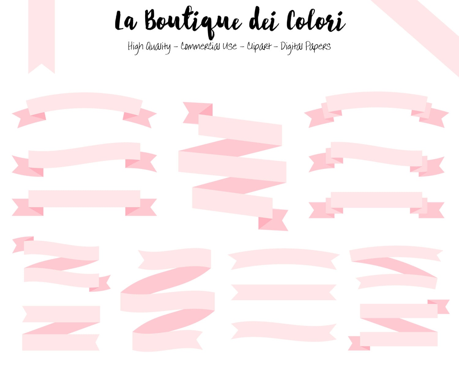 Pink Ribbon Banner Clipart