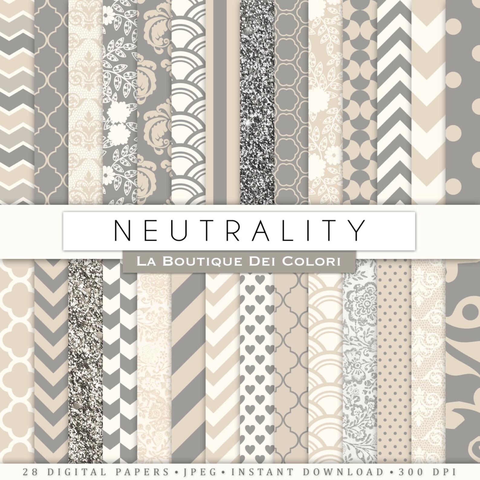 Neutral Digital Paper Patterns. Digital Arrows Paper Pack - Etsy UK