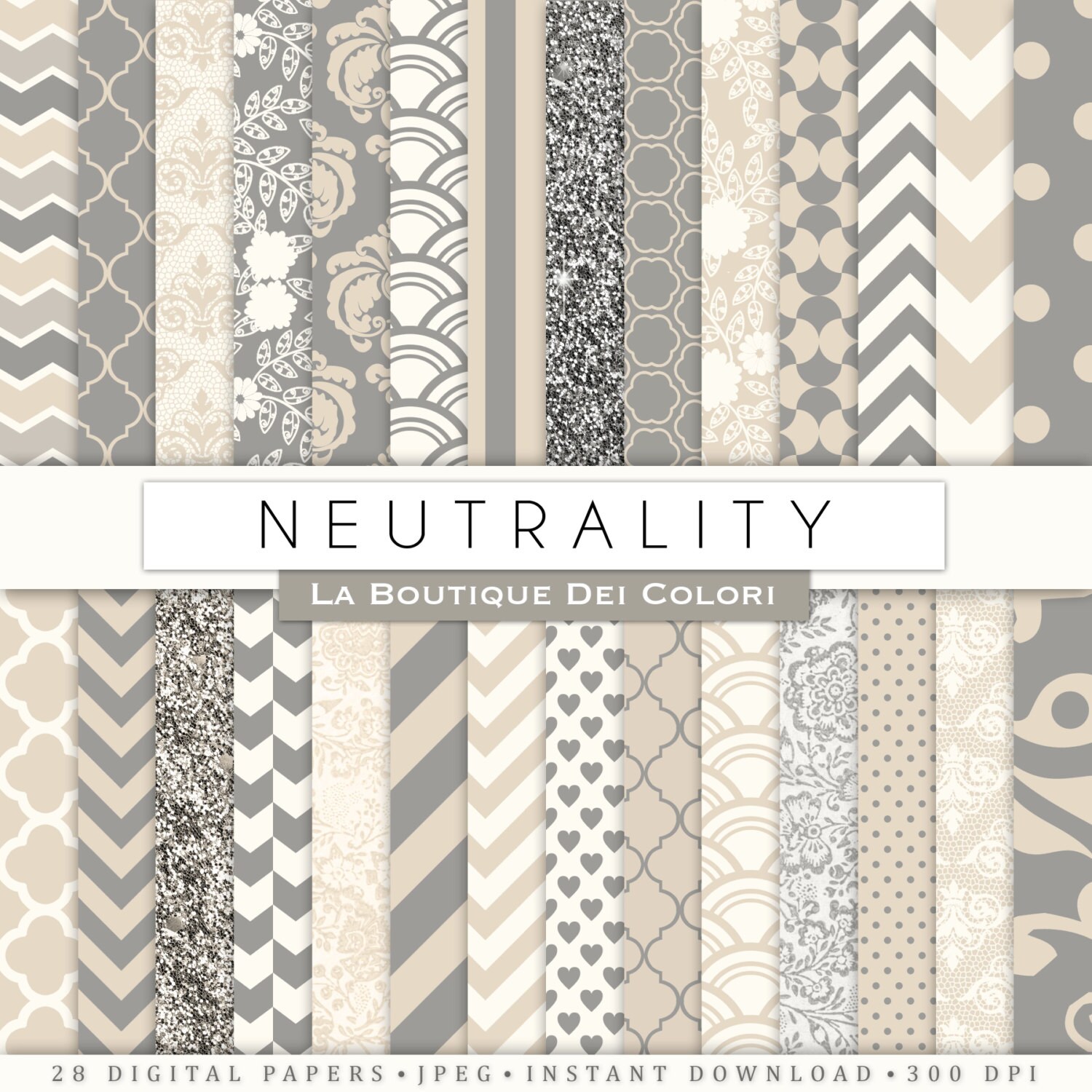 Neutral Digital Paper Patterns. Digital Arrows Paper Pack - Etsy UK
