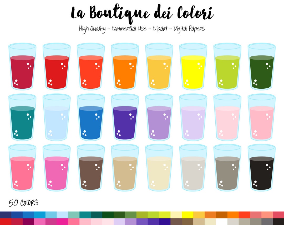50 Rainbow Glass Clip Art, Cute Digital Illustrations PNG, Soda Pop ...