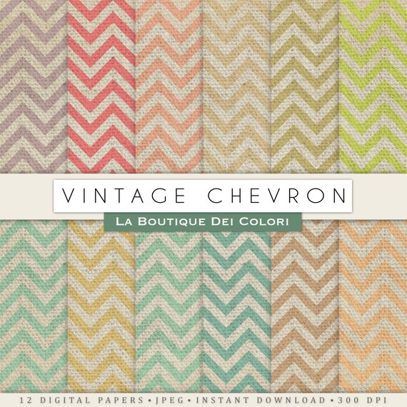 Vintage Chevron Burlap digital paper, Vintage background, burlap fabric ...