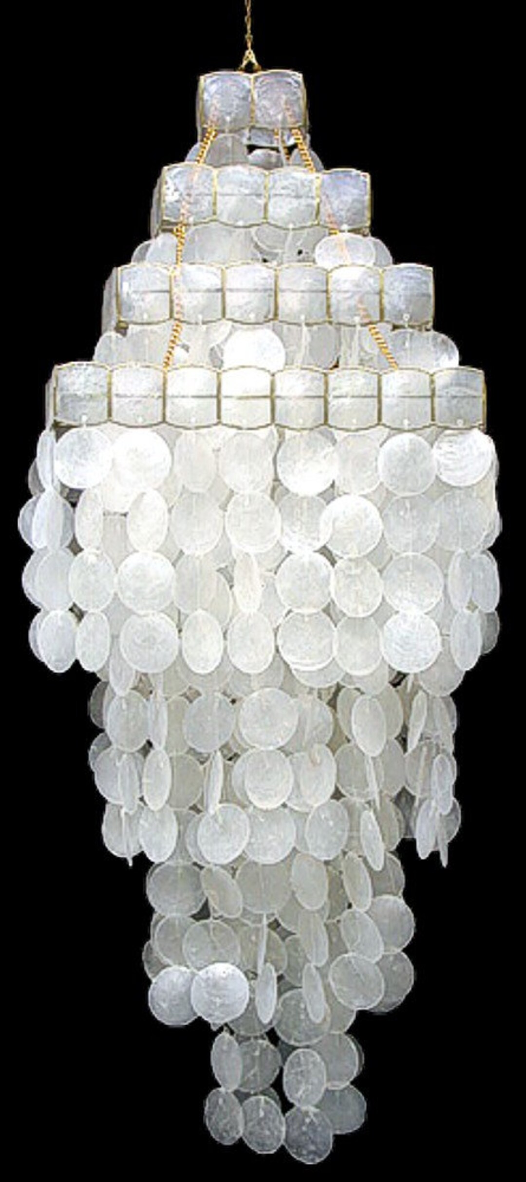 Real Capiz Shell Chandeliers Variety of Sizes Coastal Home - Etsy